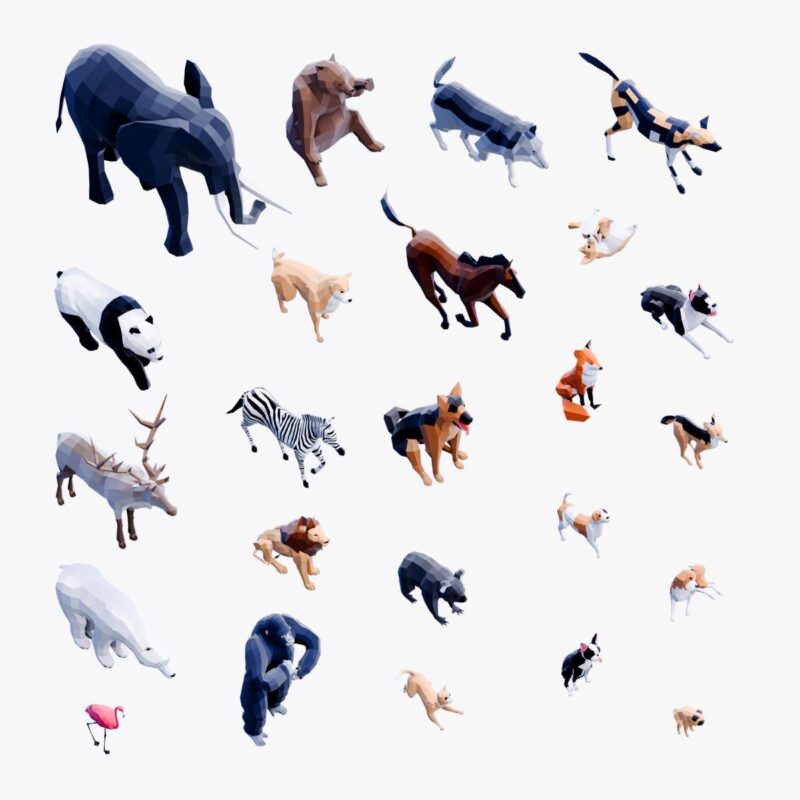 low poly animals 3d models compilation 002 ⋆ Studio Ochi